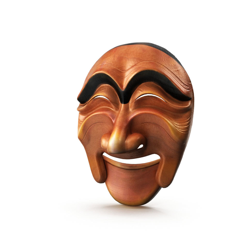 Korea tradition mask 3D - TurboSquid 1544233