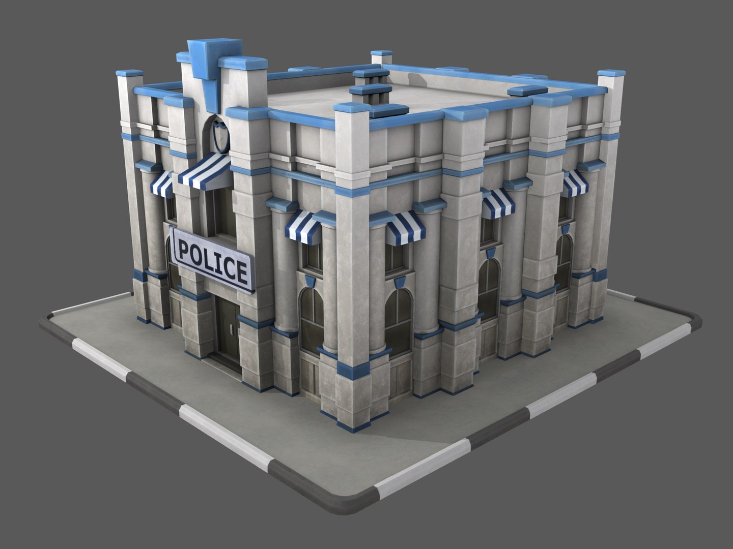Police station office building 3D - TurboSquid 1544274