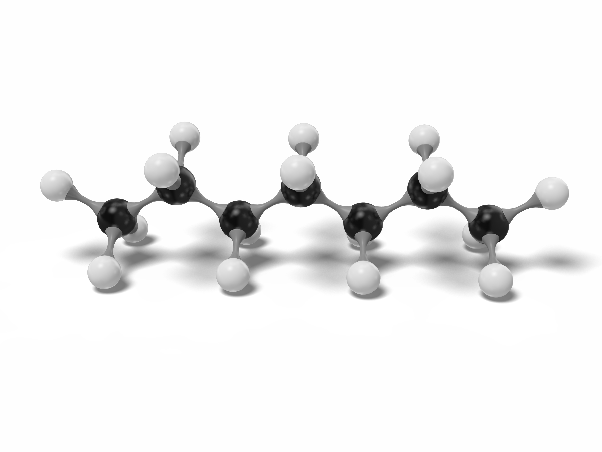 3D heptane molecule c7h16 modeled model - TurboSquid 1540931