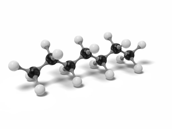 3D heptane molecule c7h16 modeled model - TurboSquid 1540931
