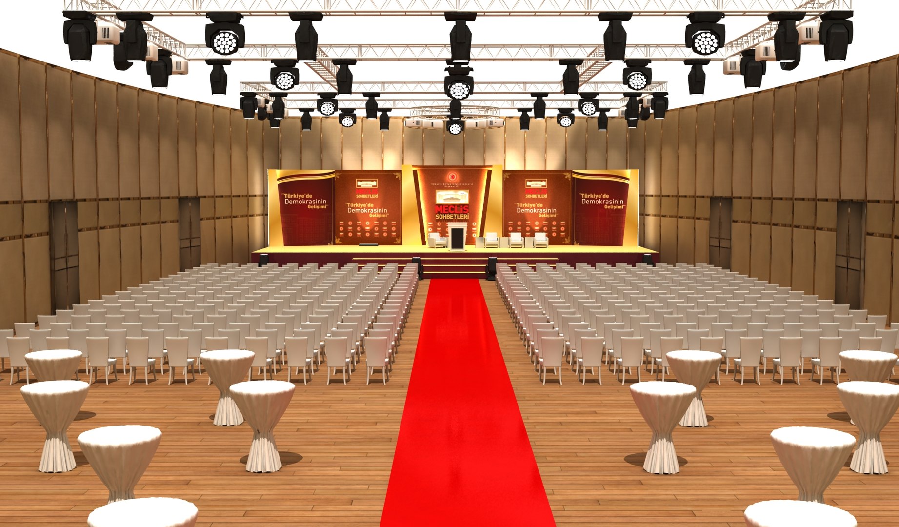 Stage meeting hall 3D - TurboSquid 1544450