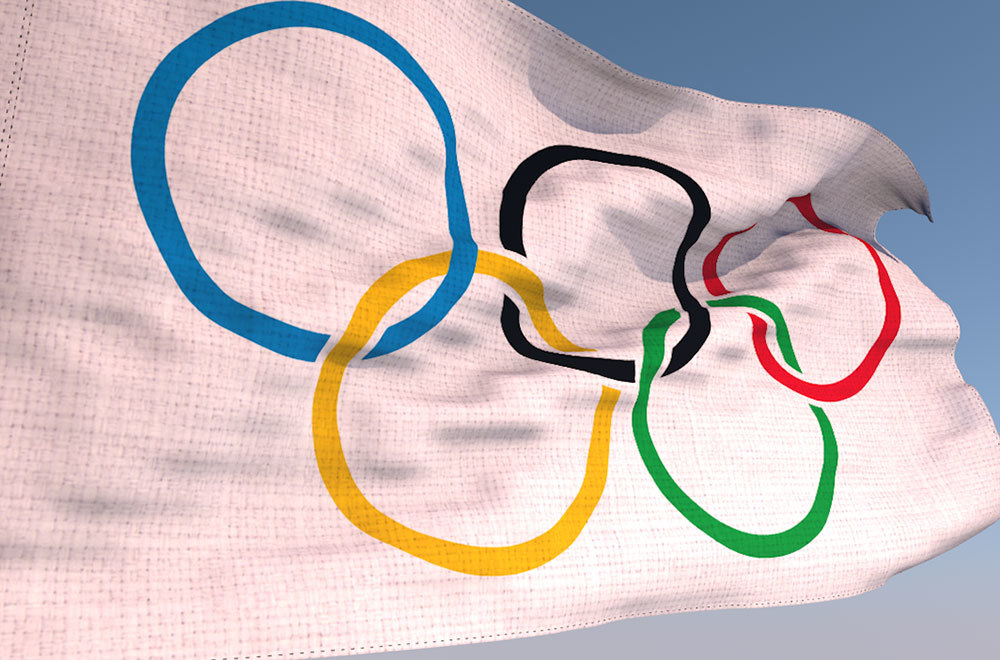 Olympic games waving flag 3D model - TurboSquid 1544591