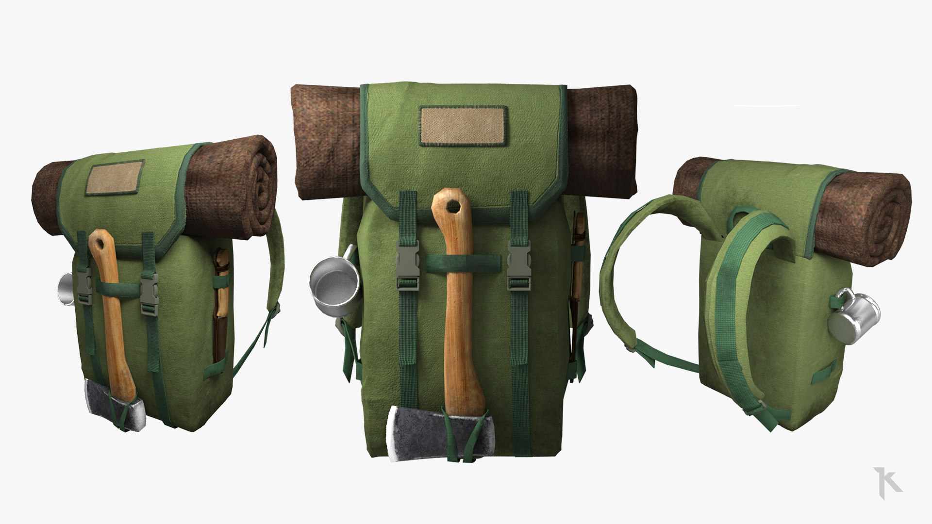 3D model survival backpack - TurboSquid 1544723