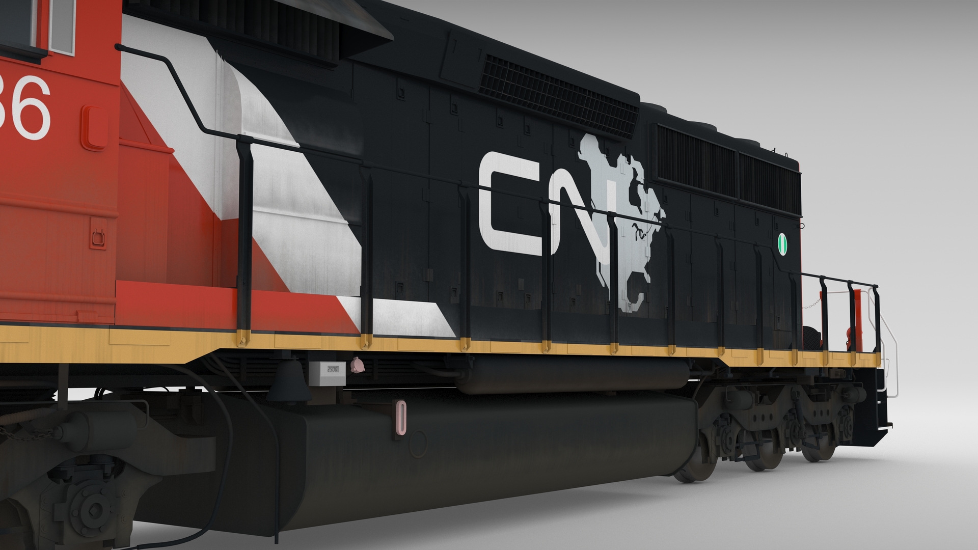3D model locomotive sd40-2 cn sd40 - TurboSquid 1544766