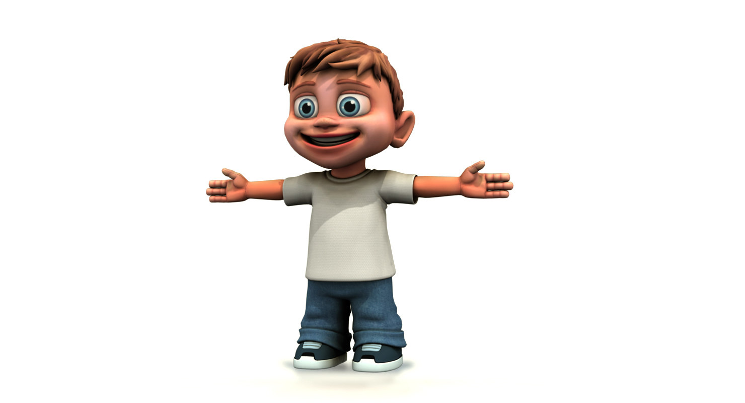 Cute child boy rig 3D - TurboSquid 1544783