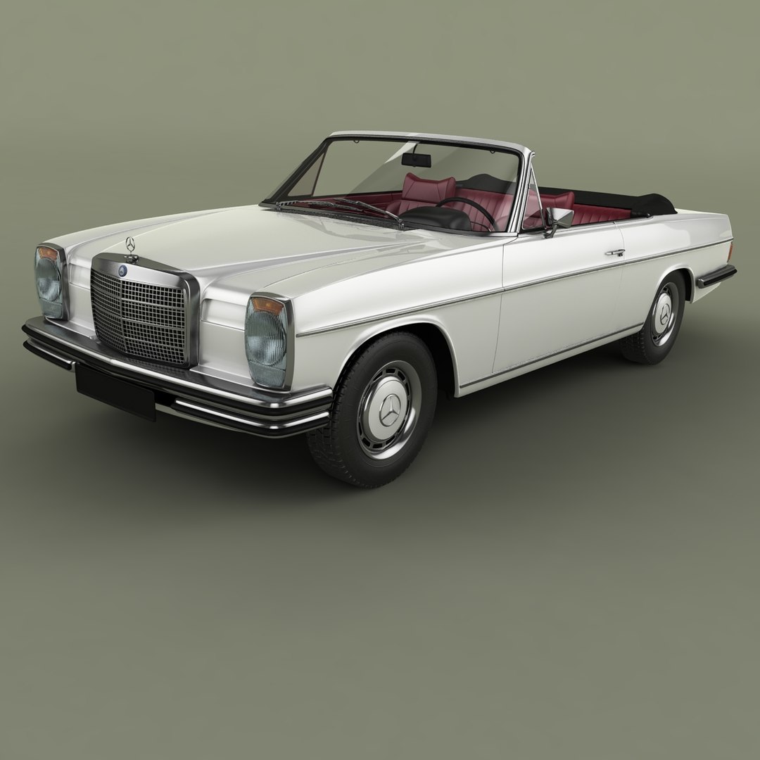 1969 mercedes-benz w114 convertible 3D - TurboSquid 1544884