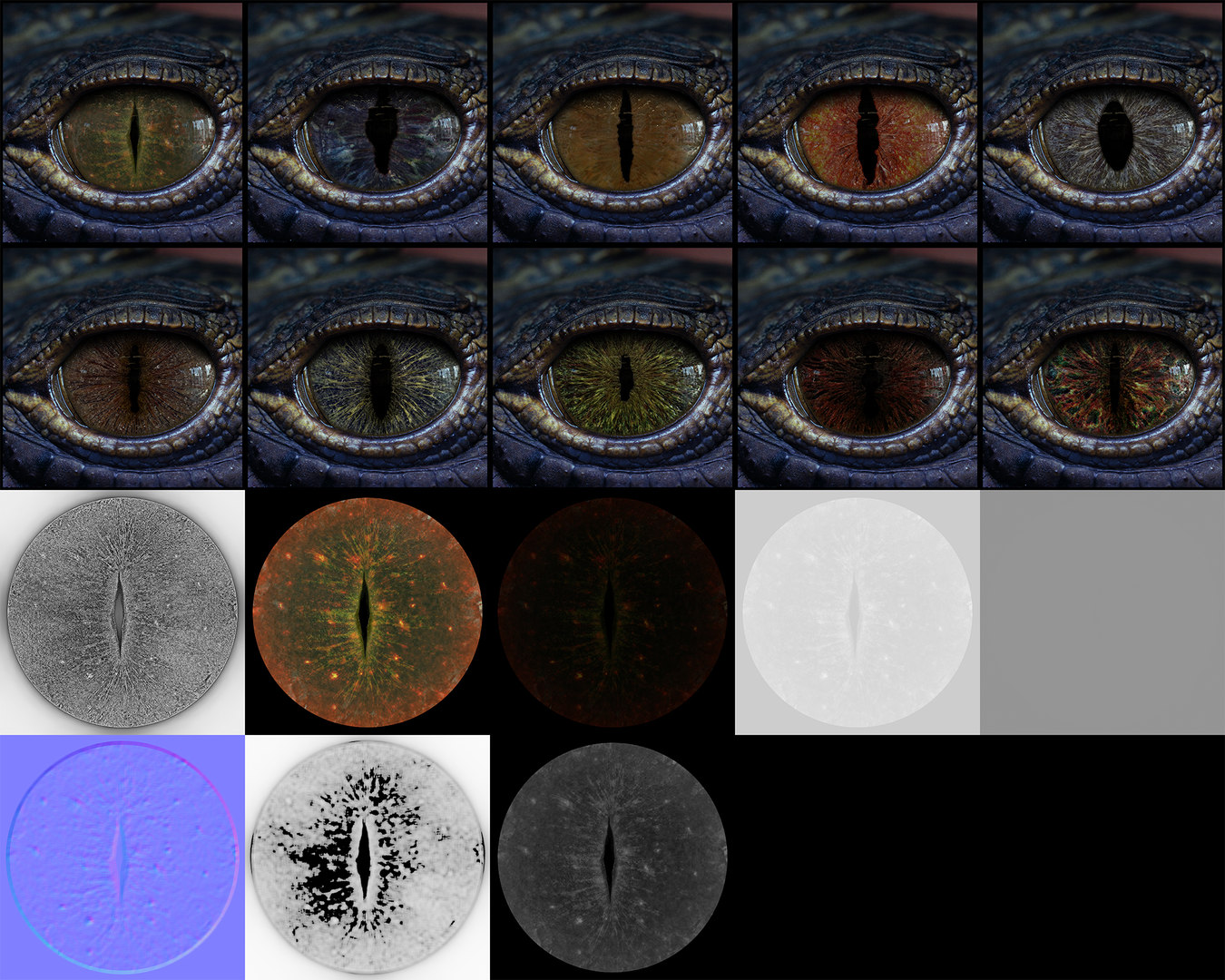 Texture PNG PBR creature eye
