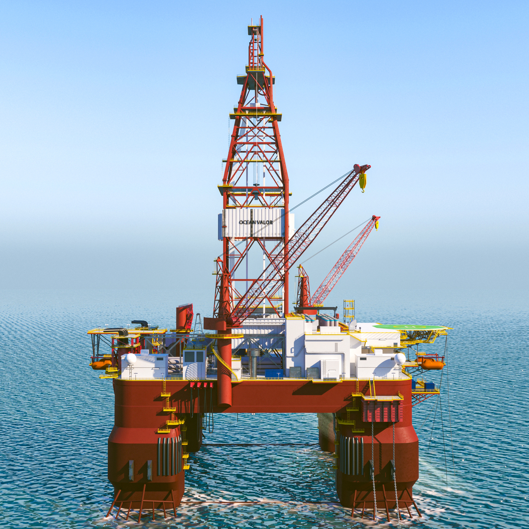 offshore oil rig platform 3d fbx