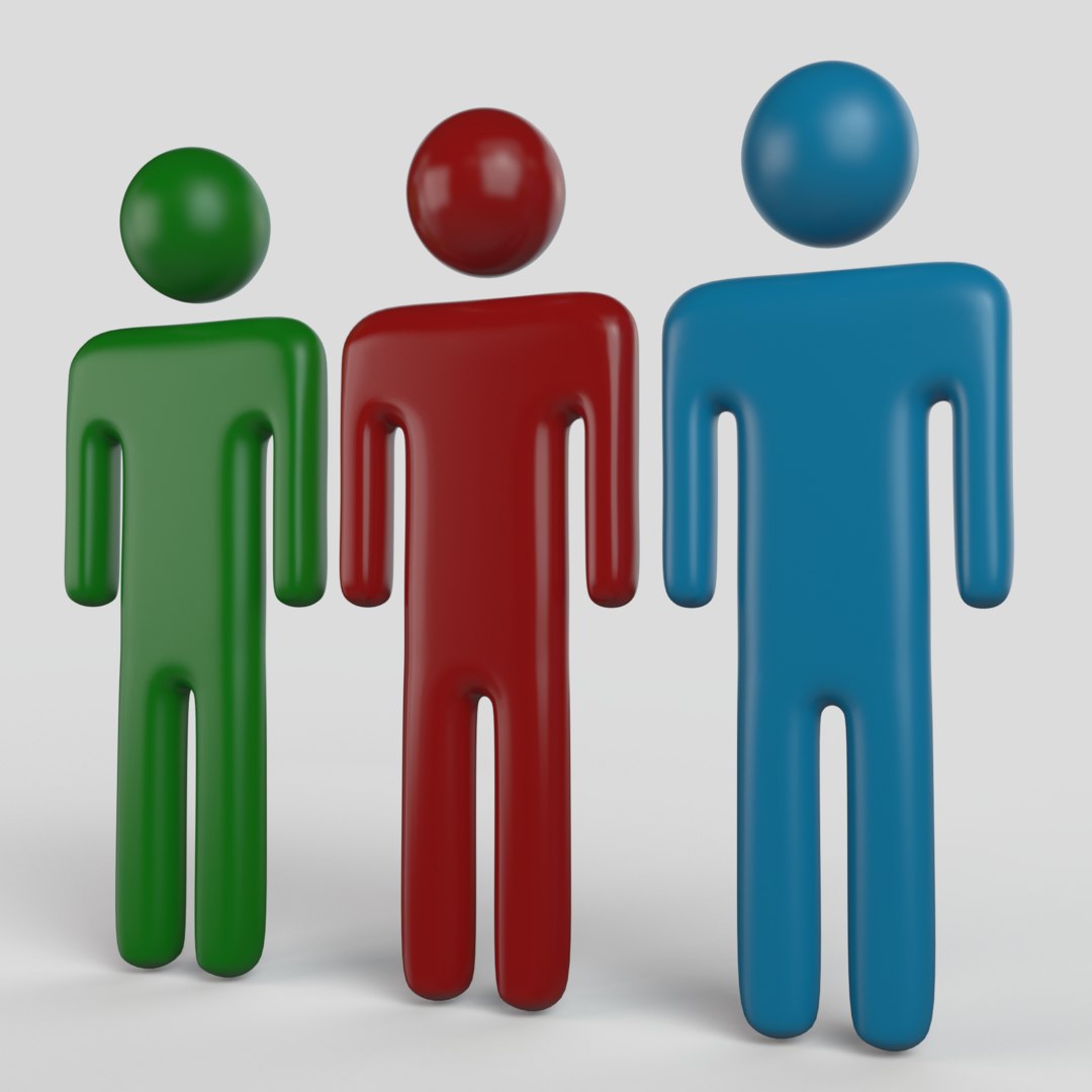 3D pictogram man - TurboSquid 1544950