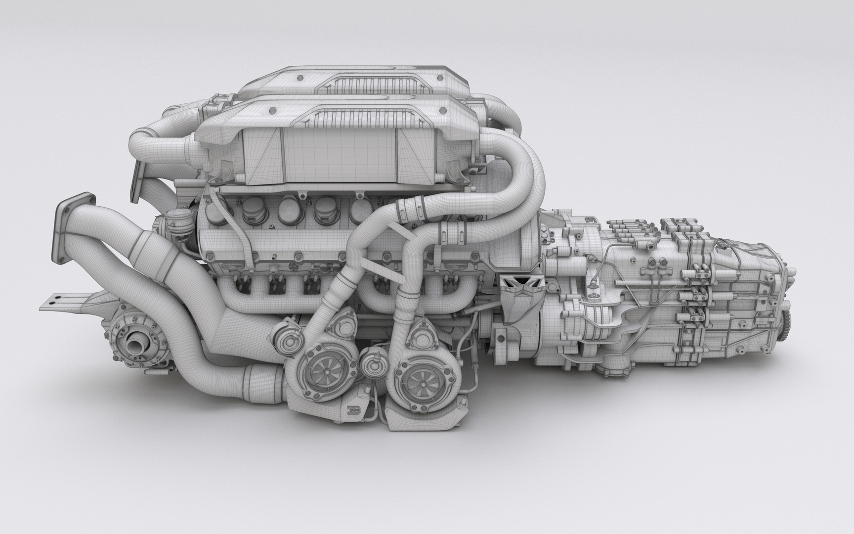 3D bugatti chiron engine model - TurboSquid 1217464