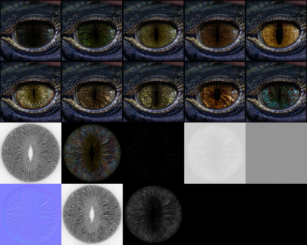 Texture PNG PBR creature eye
