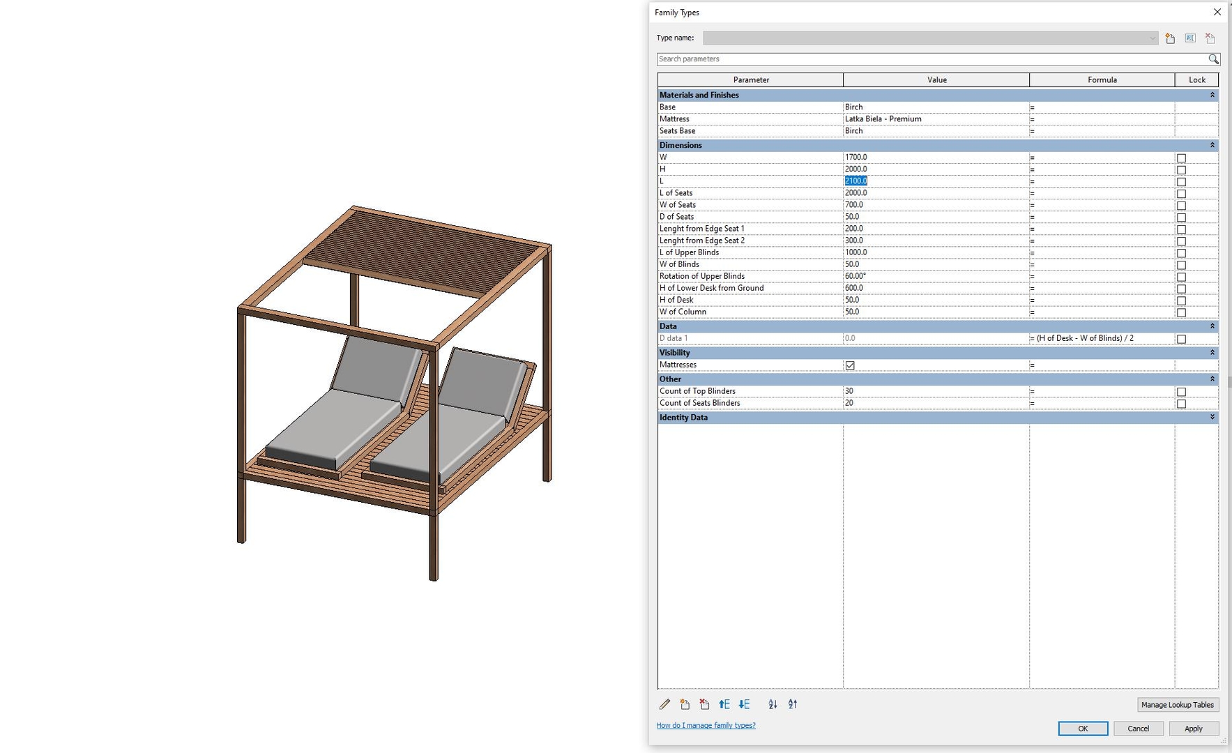 modelo 3d Cuna familiar o cama de campaña paramétrica completa Revit ...