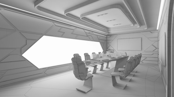3D sci-fi conference room games - TurboSquid 1545051