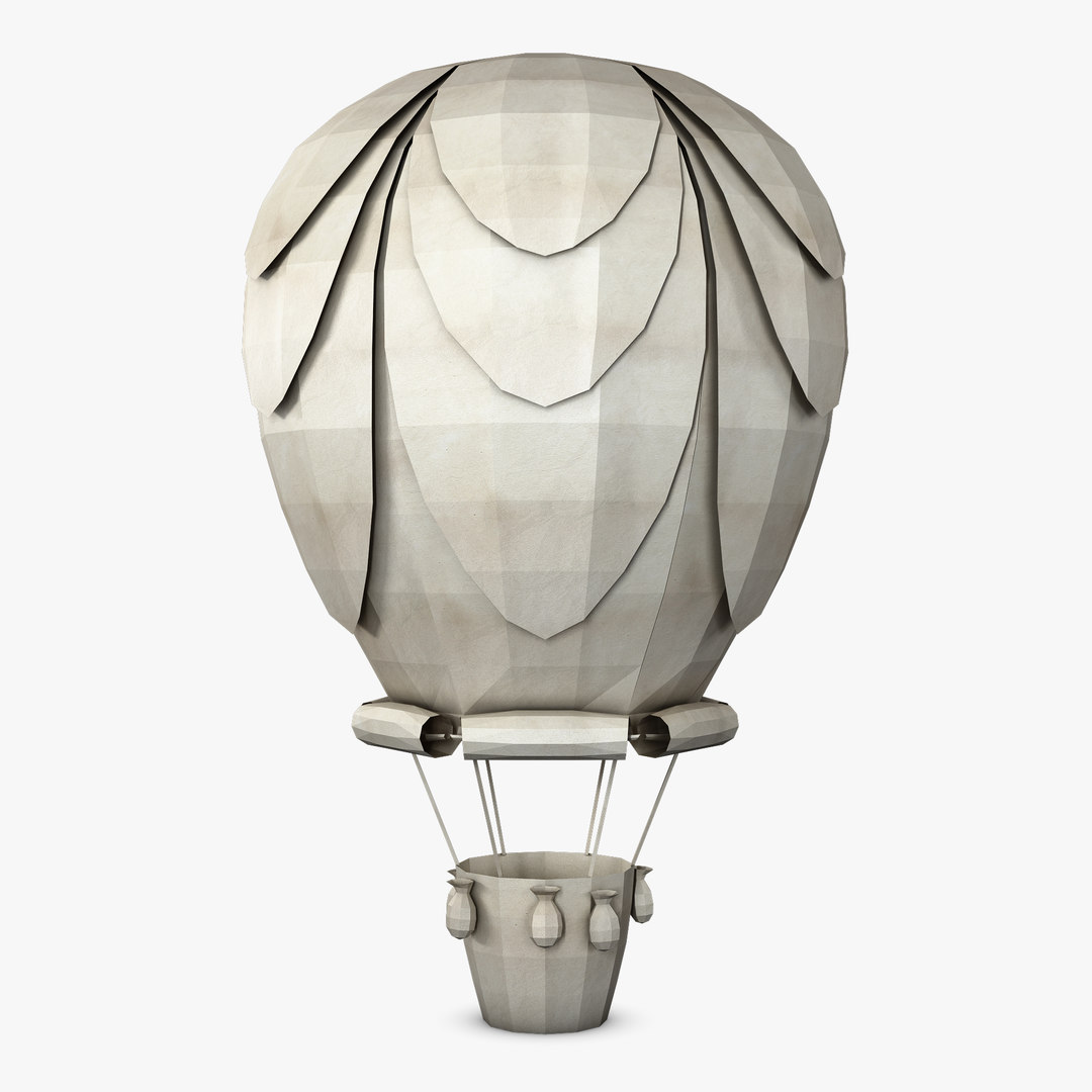 Hot air balloon paper model - TurboSquid 1545194