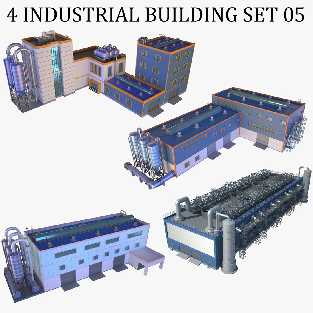 3D industrial building model - TurboSquid 1545309