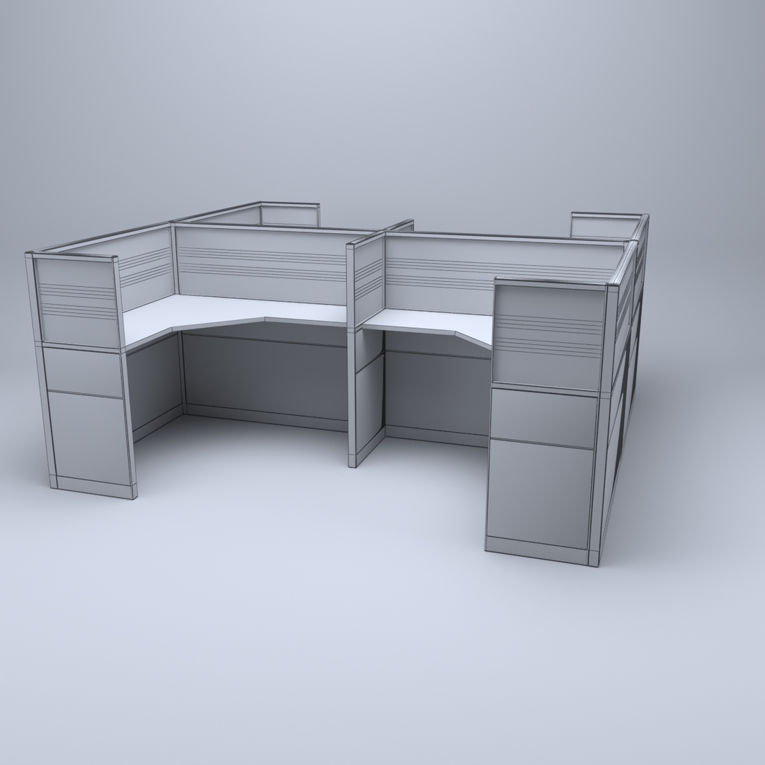 3D model cubicle office - TurboSquid 1545293