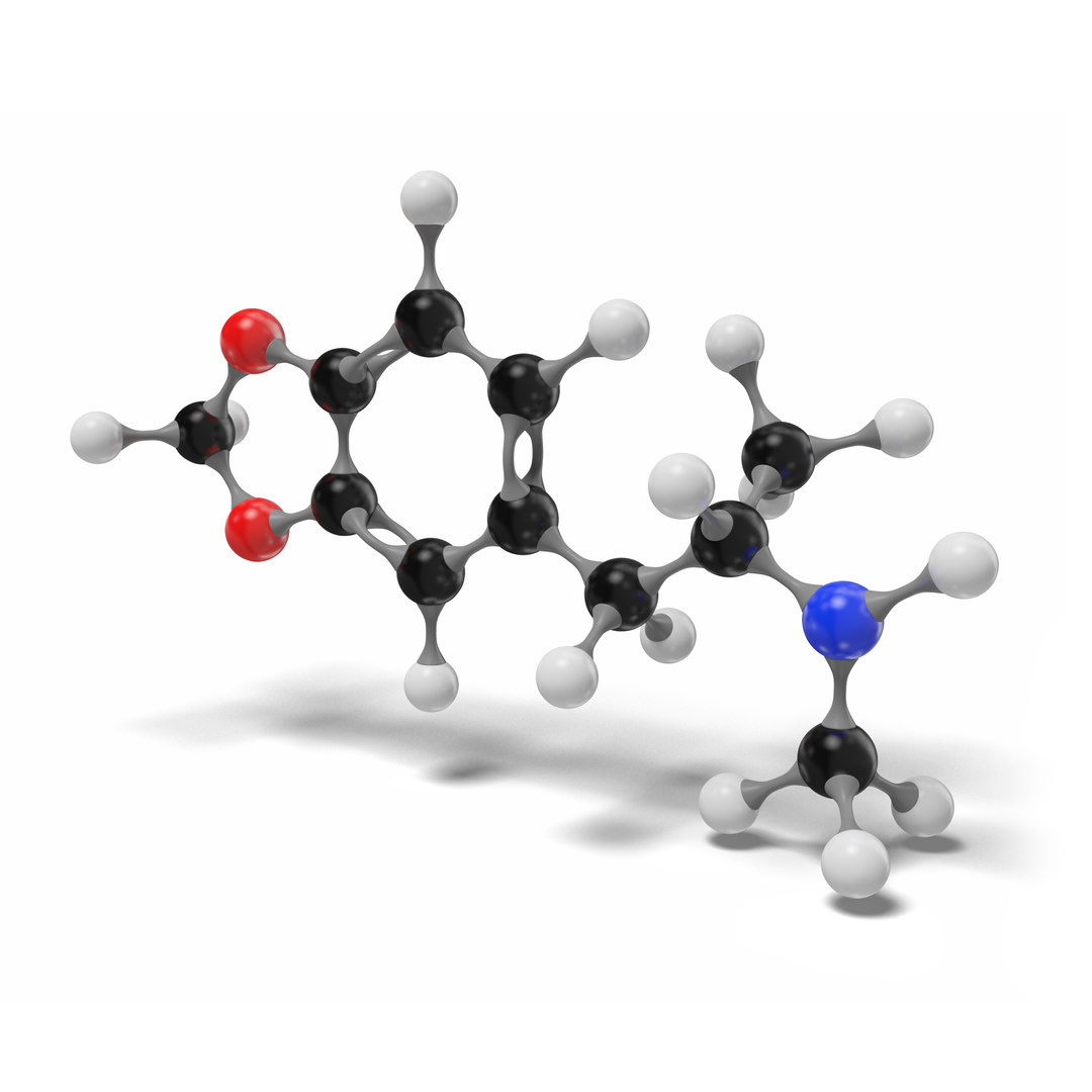 Mdma molecule c11h15no2 modeled 3D model - TurboSquid 1545425