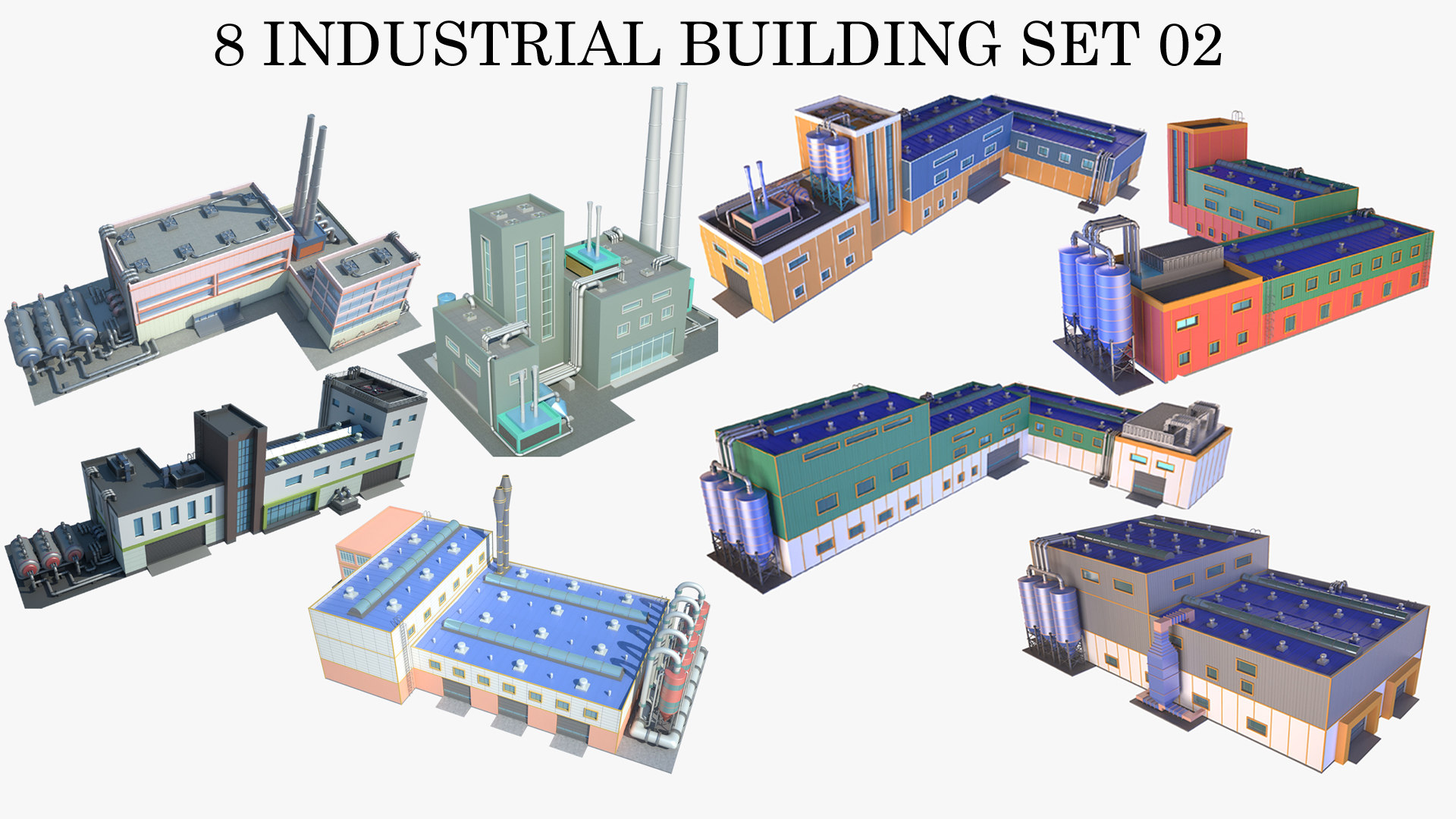 3D industrial building model - TurboSquid 1545475