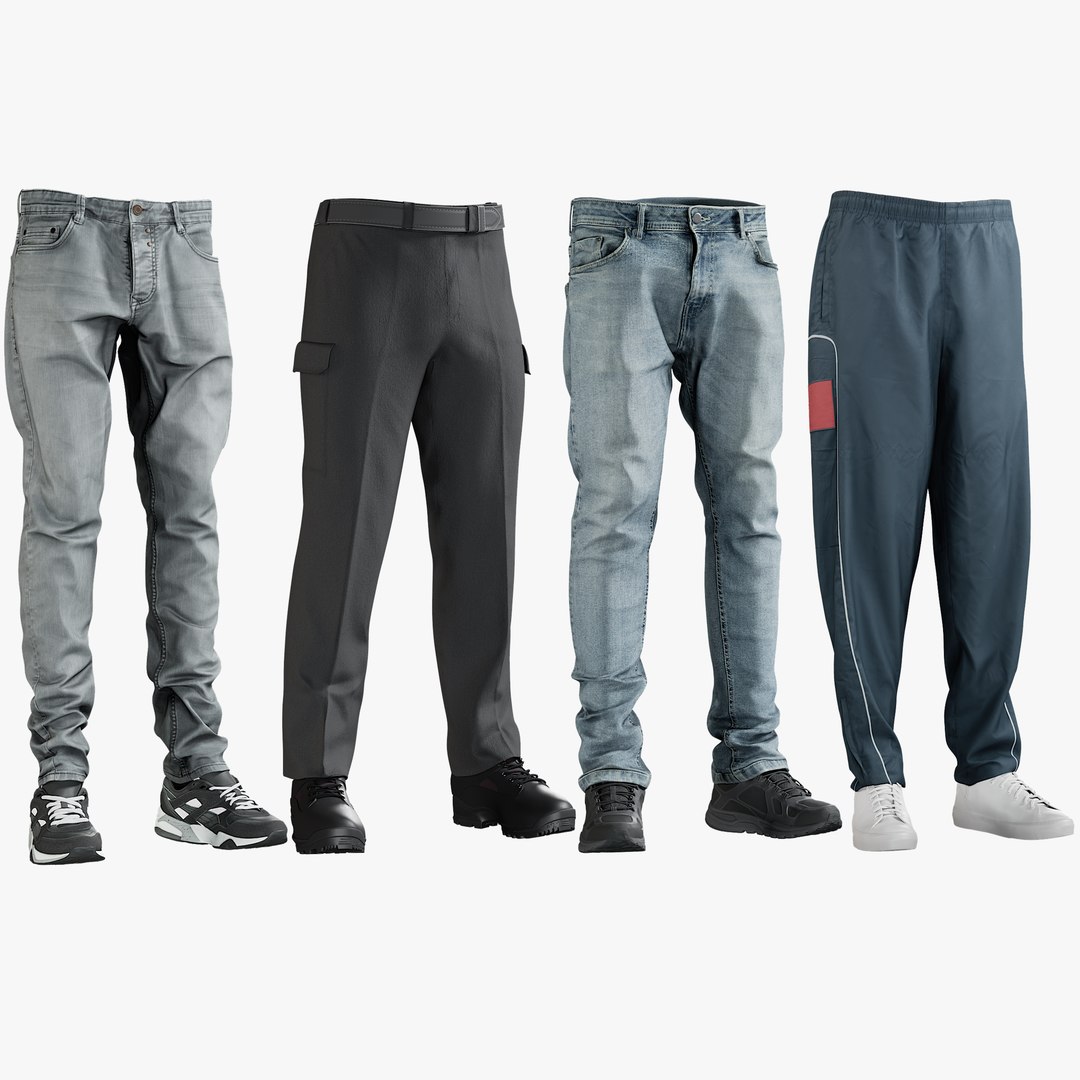 Realistic men s pants 3D - TurboSquid 1545586