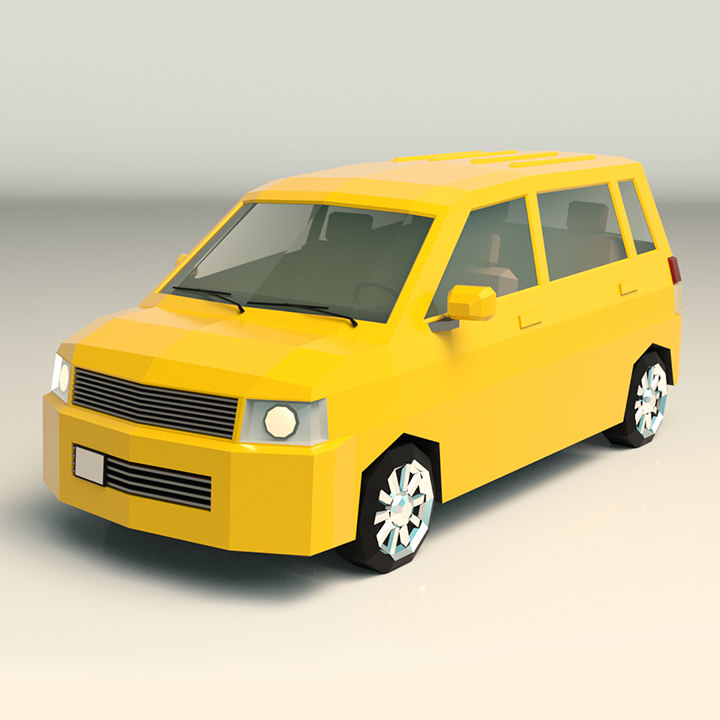 modelo 3d Minivan Low Poly 01 - TurboSquid 1545637