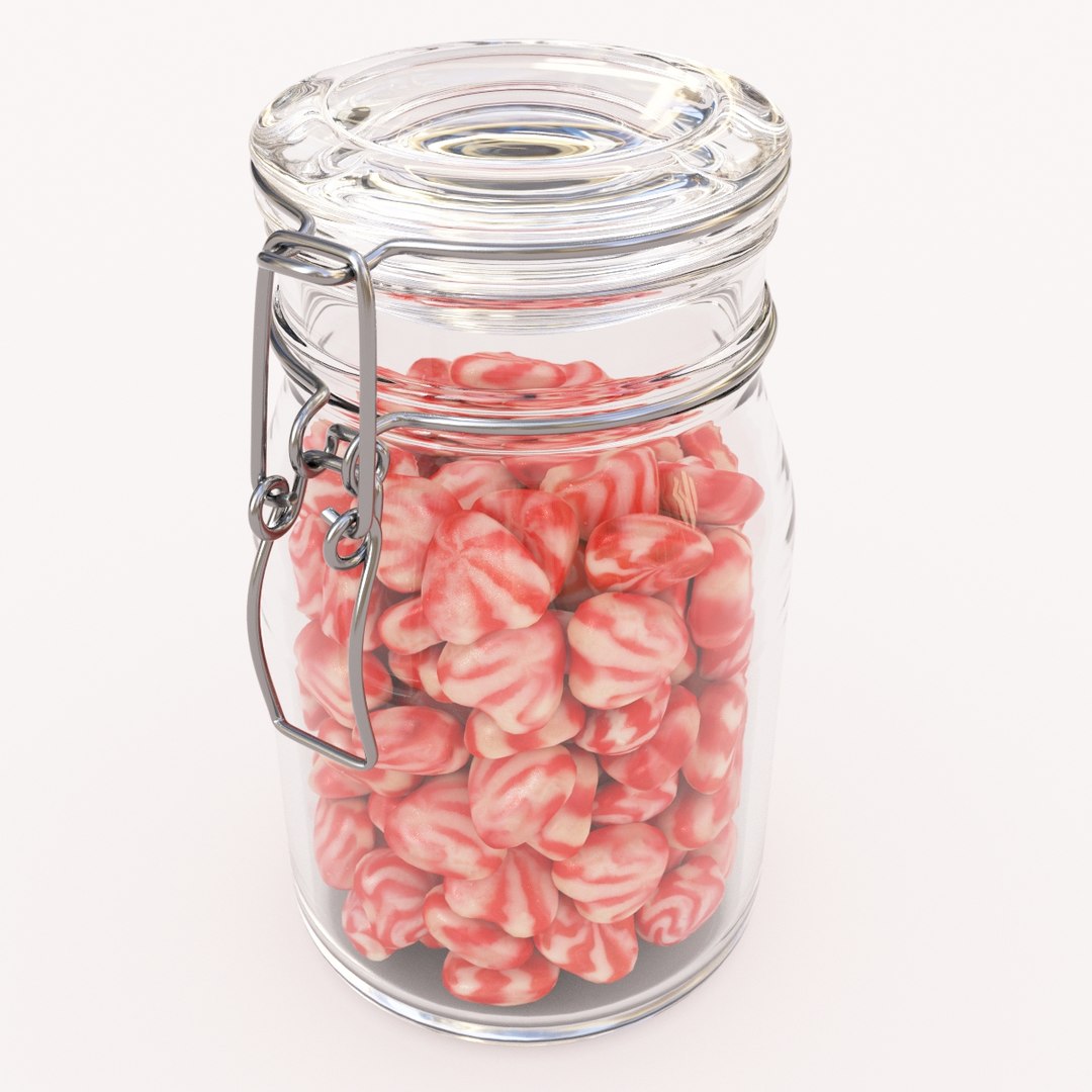 3D candy jar heart - TurboSquid 1545742