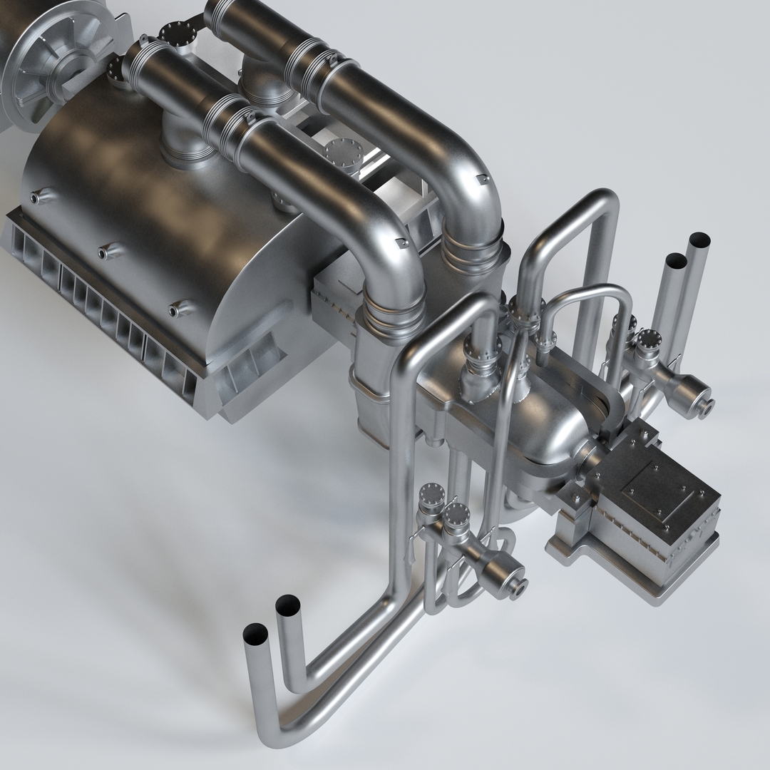 3D steam turbine generator model - TurboSquid 1545752