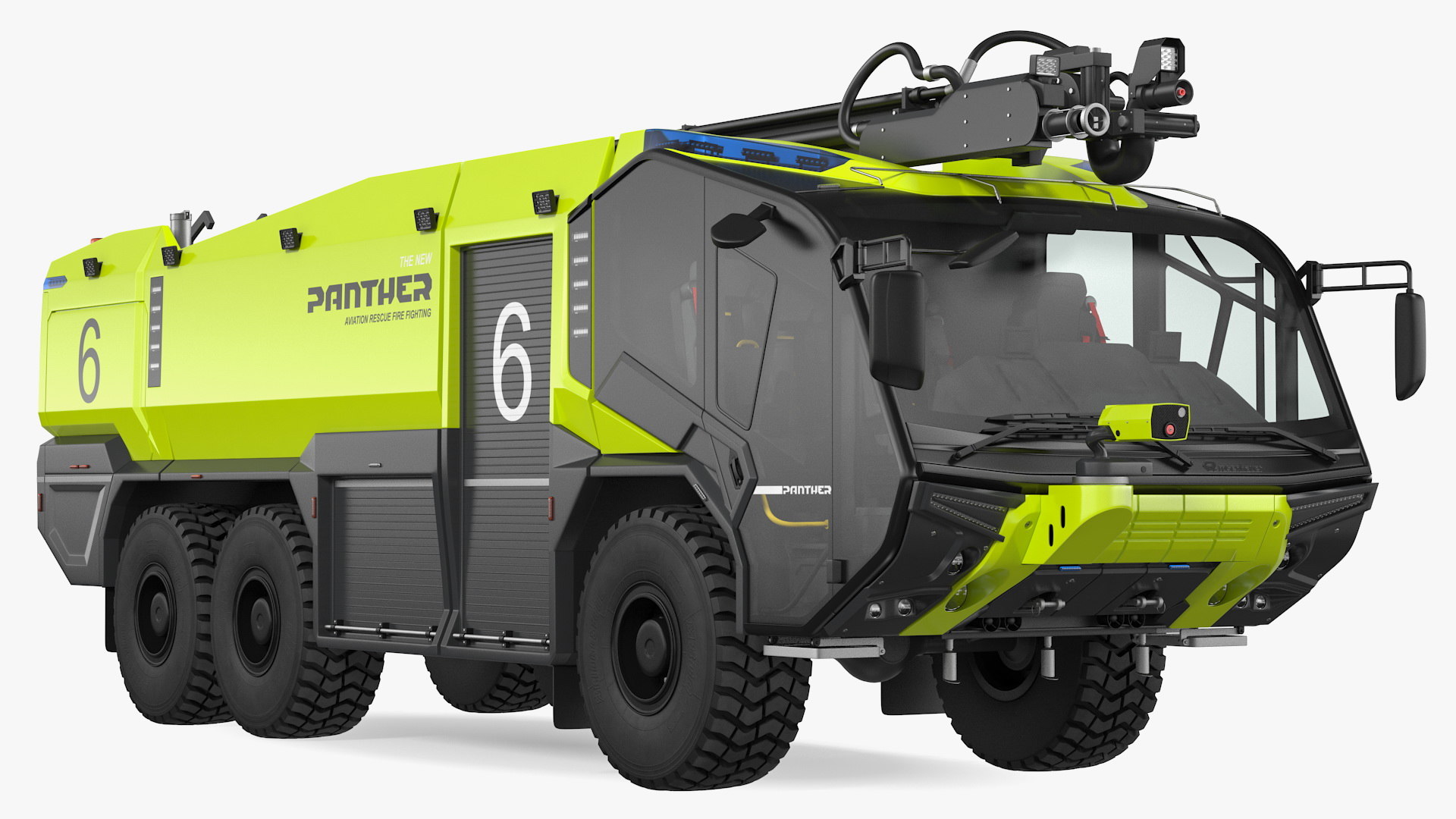 3D rosenbauer panther 6x6 arff model - TurboSquid 1546407