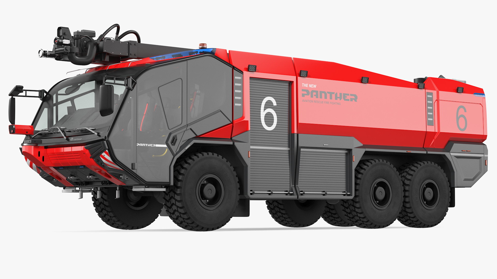 3D rosenbauer panther 6x6 firefighting - TurboSquid 1546408