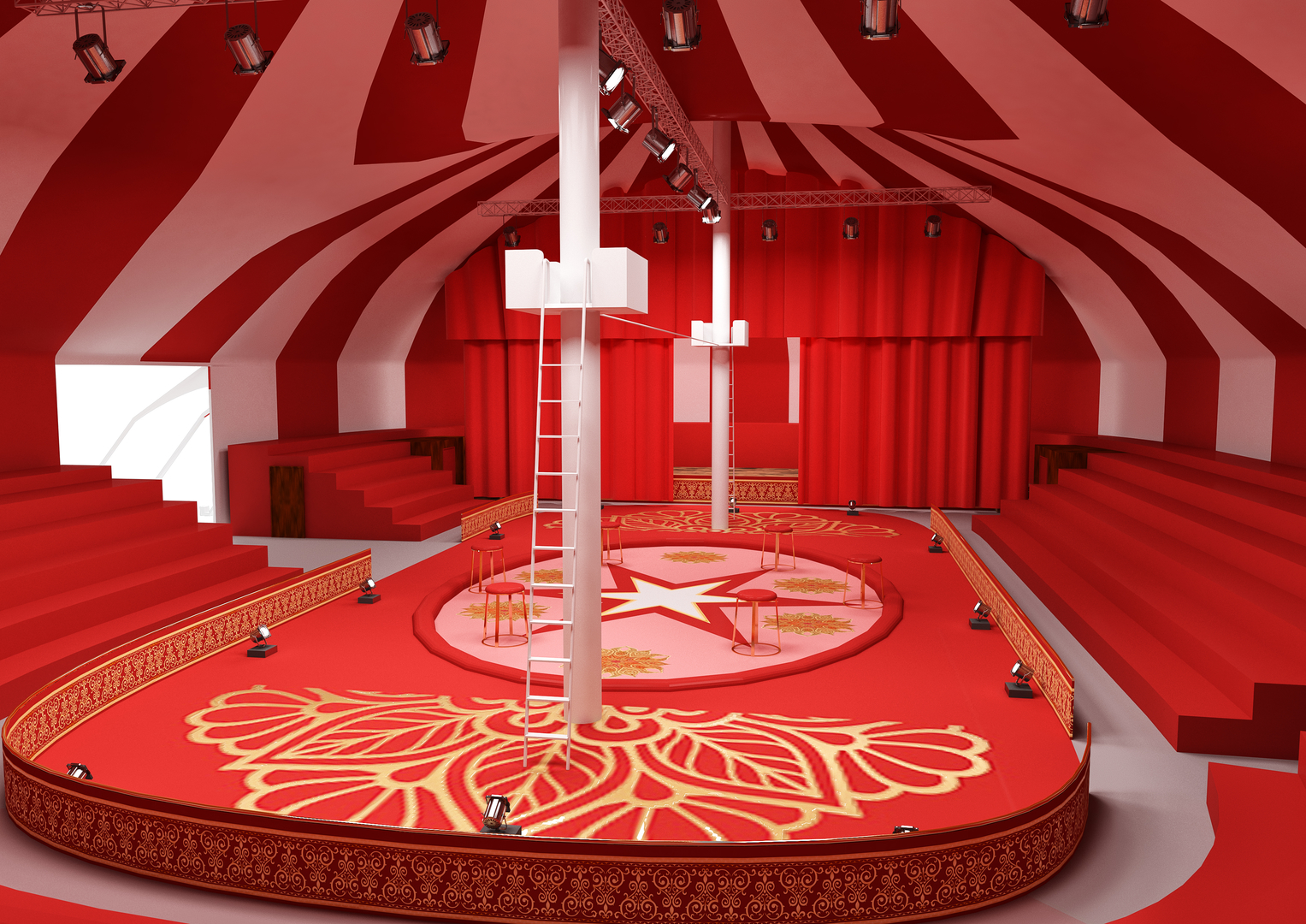 Circus interior exterior model - TurboSquid 1546011