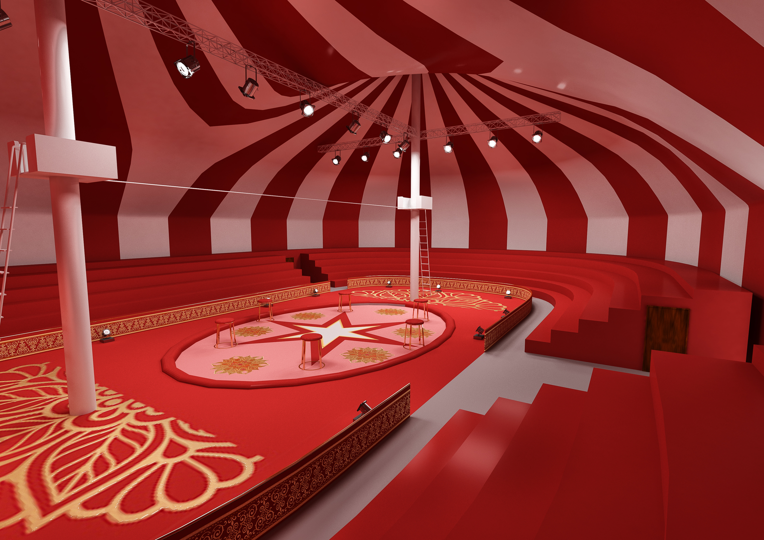Circus interior exterior model - TurboSquid 1546011