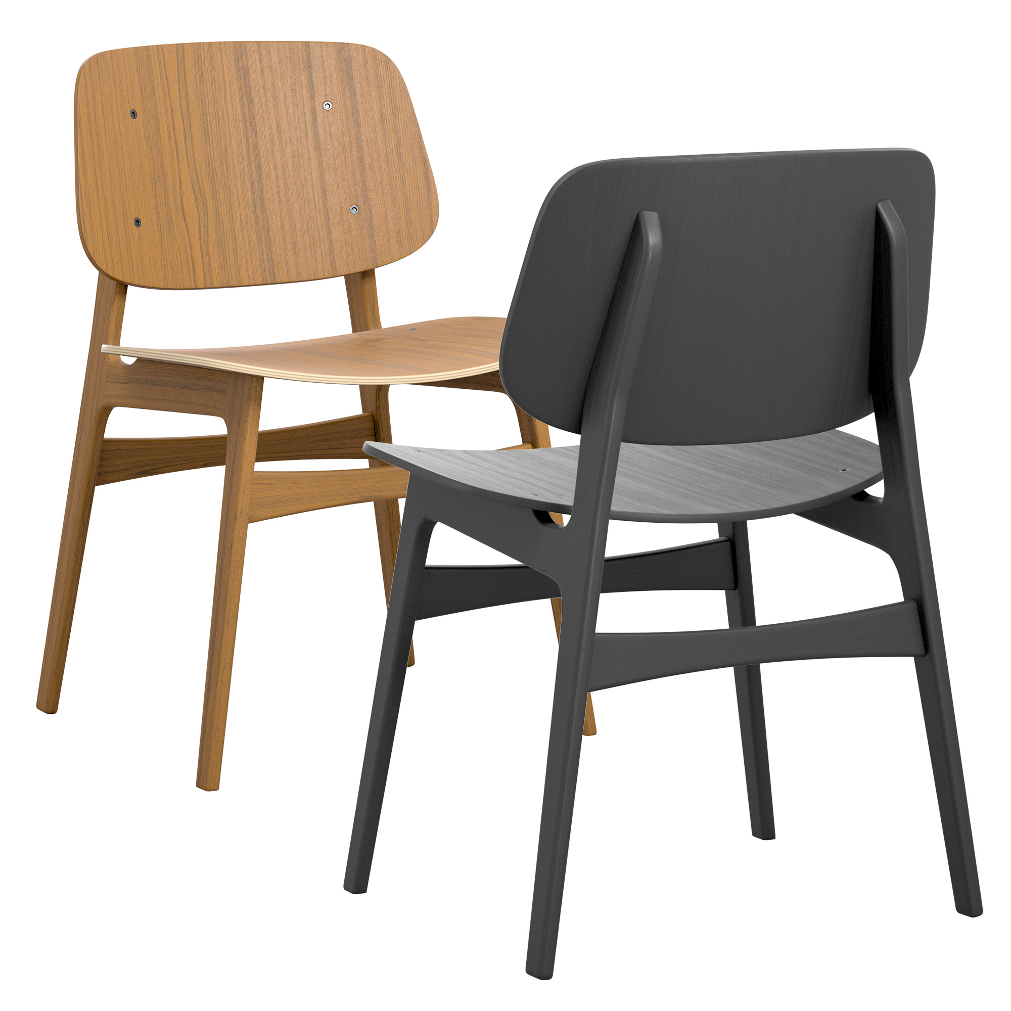 Soborg chair wood fredericia 3D - TurboSquid 1546076
