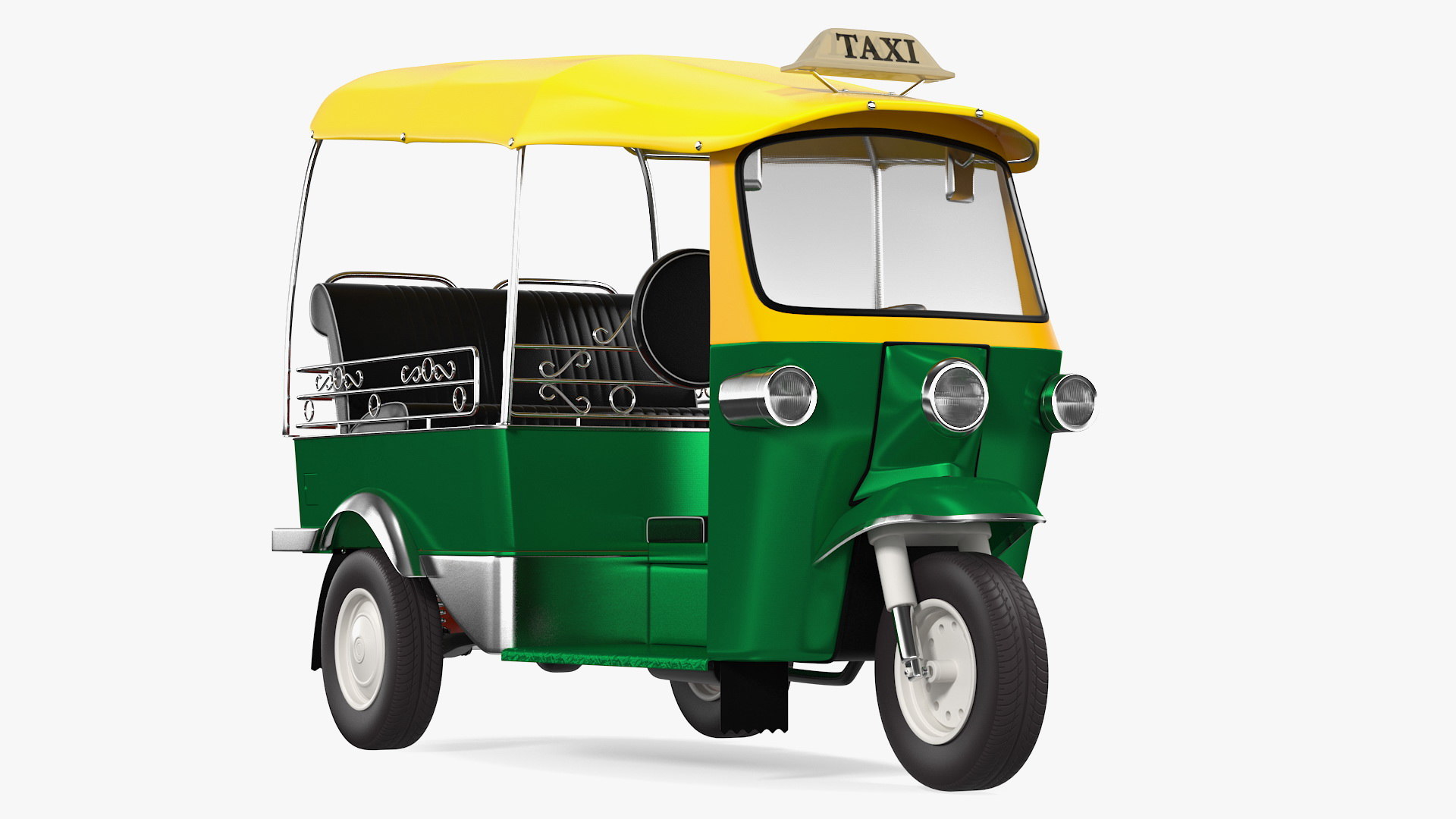 Wheeler auto rickshaw rigged 3D model - TurboSquid 1546473