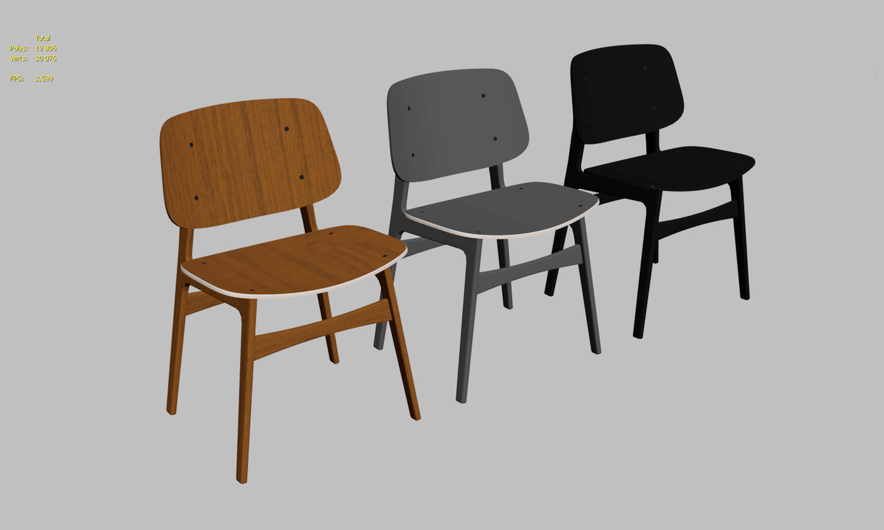 Soborg chair wood fredericia 3D - TurboSquid 1546076