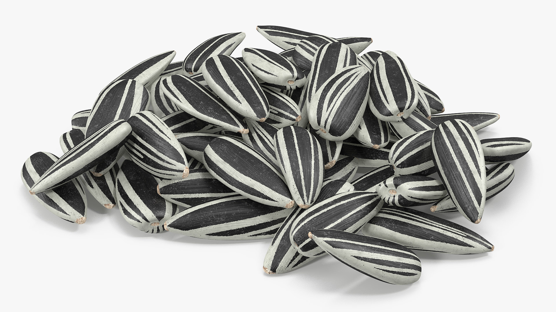 Striped sunflower seeds pile 3D model - TurboSquid 1546457