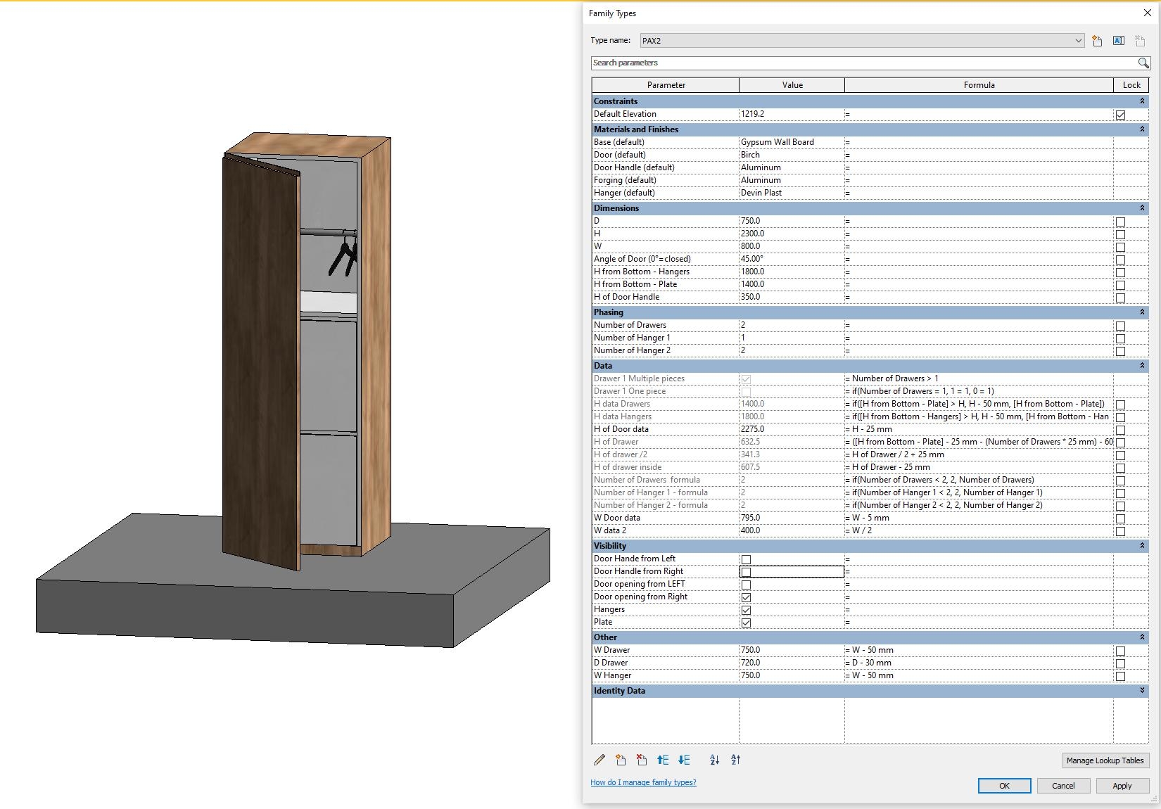 modèle 3D de Cupboard Ikea Pax Vol.2 - Revit Family parametric ...
