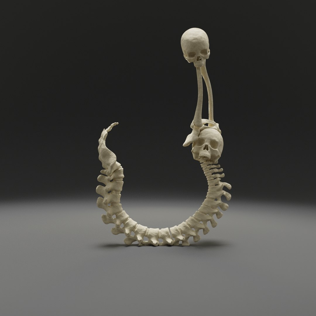 Letter j bones skeleton 3D - TurboSquid 1546260
