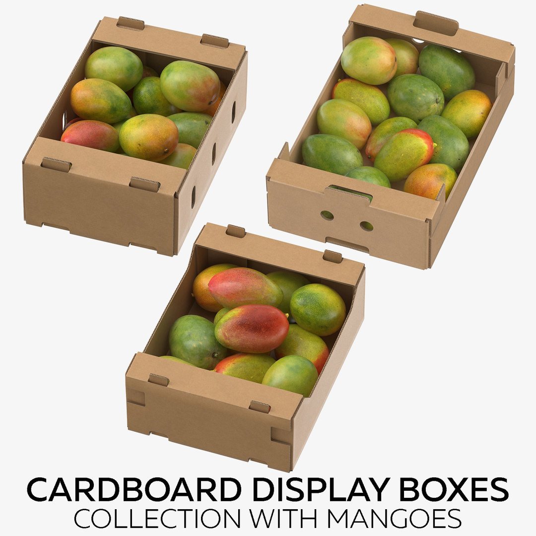 Cardboard display boxes mangoes 3D - TurboSquid 1546405