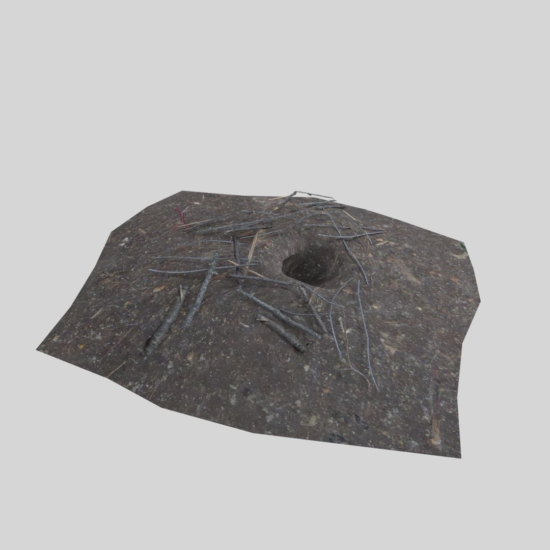 Low-poly burrow ground 3D model - TurboSquid 1546453