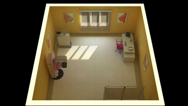 3d model mammography room