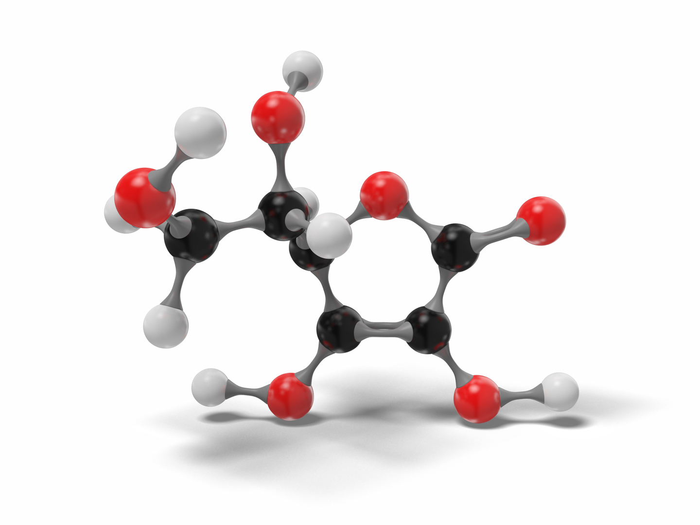 3D model ascorbic acid molecule c6h8o6 - TurboSquid 1546581