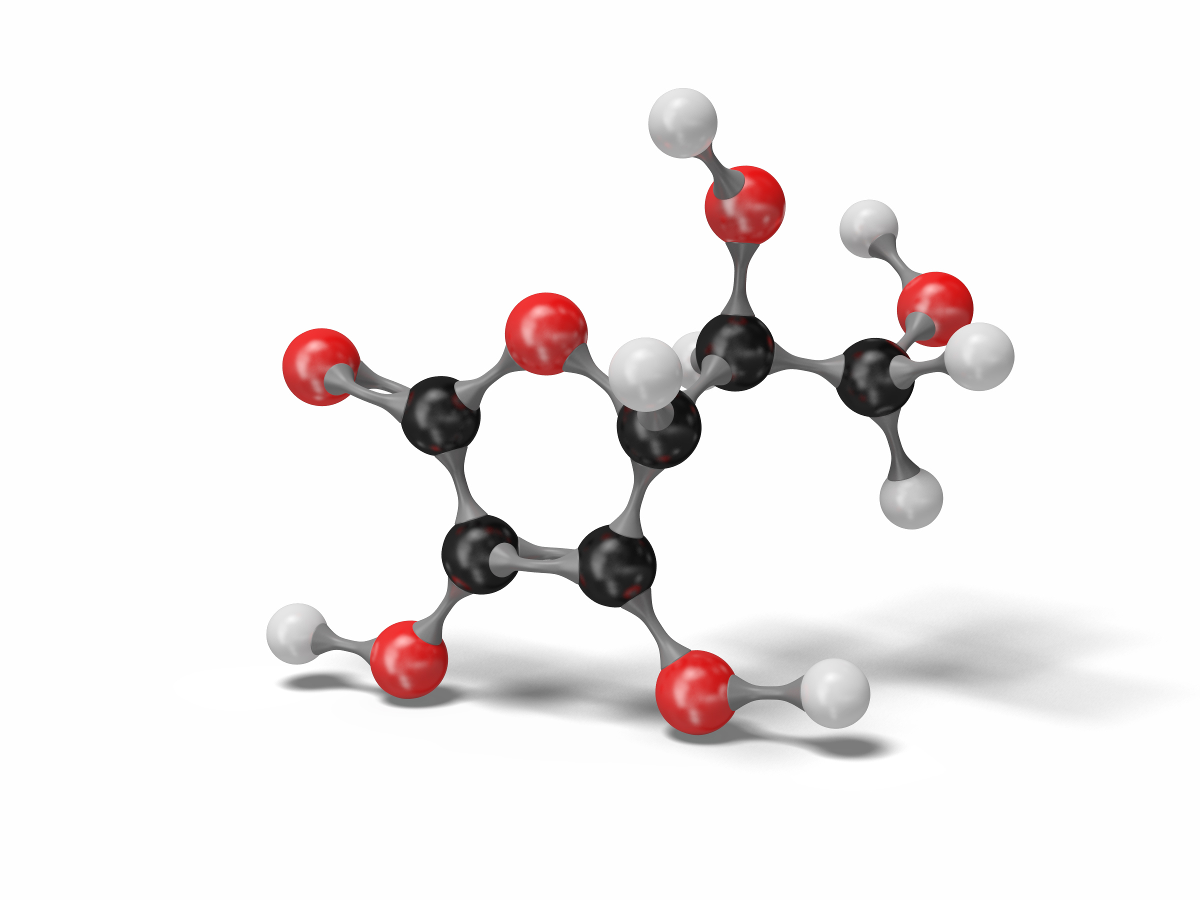 3D model ascorbic acid molecule c6h8o6 - TurboSquid 1546581