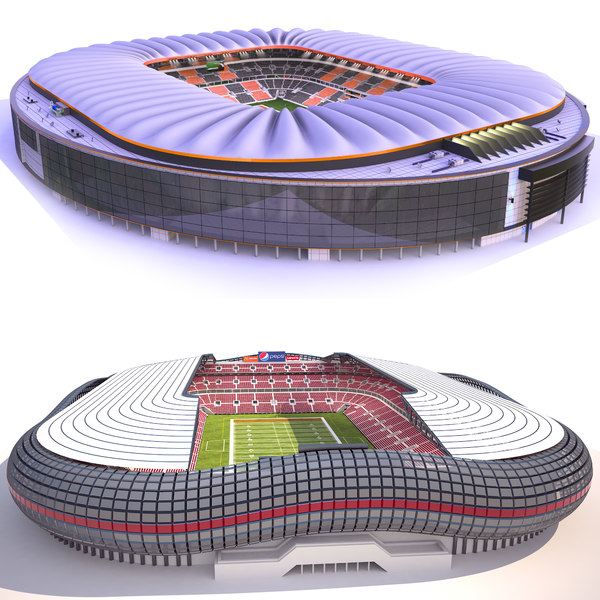 school football stadium track 3d model