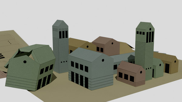 3D model paper house folding - TurboSquid 1546817