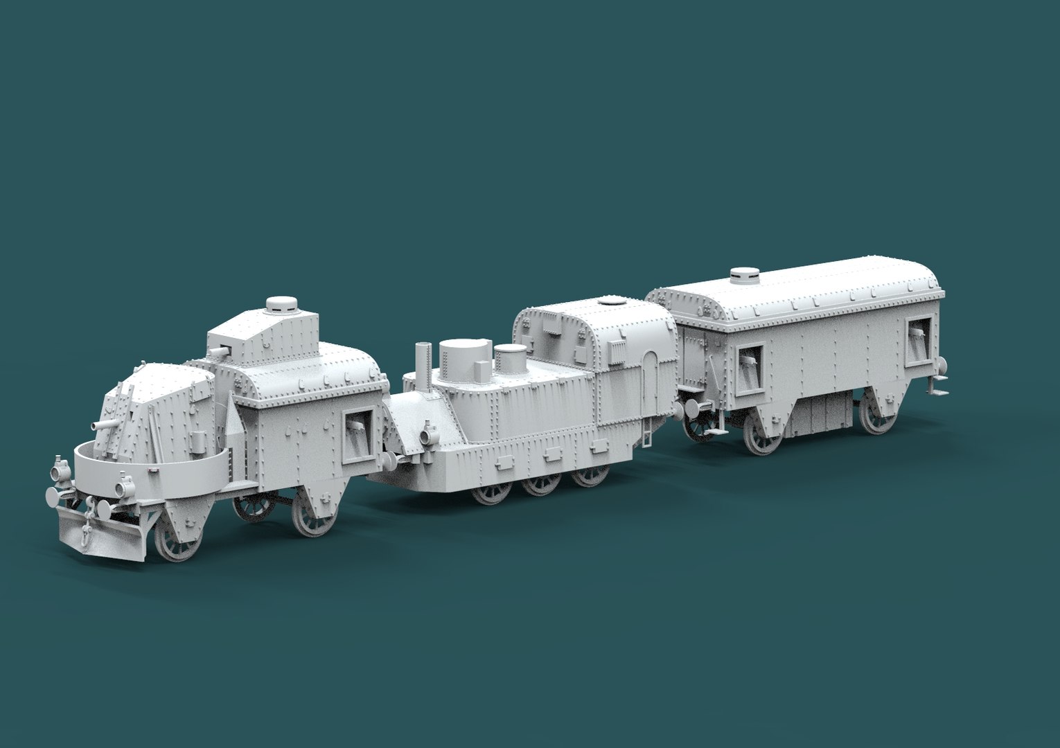 3D model armored train - TurboSquid 1547304