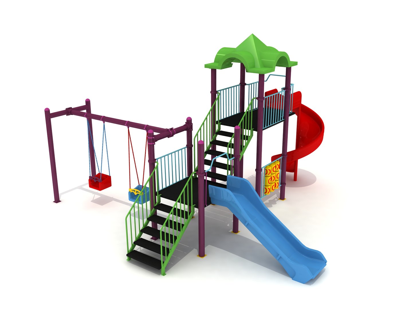 Metal playground 3D model - TurboSquid 1547422