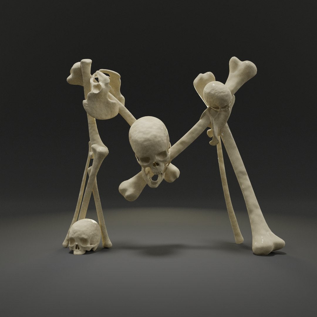 Letter m bones skeleton 3D model - TurboSquid 1547510