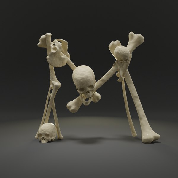 3D letter f bones skeleton model - TurboSquid 1544826