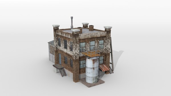 Old factory building small 3D model - TurboSquid 1547571