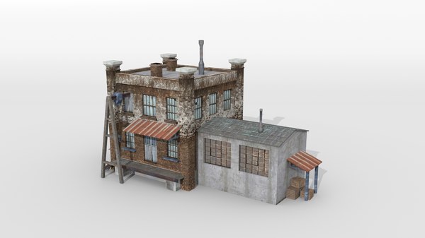 Old factory building small 3D model - TurboSquid 1547571