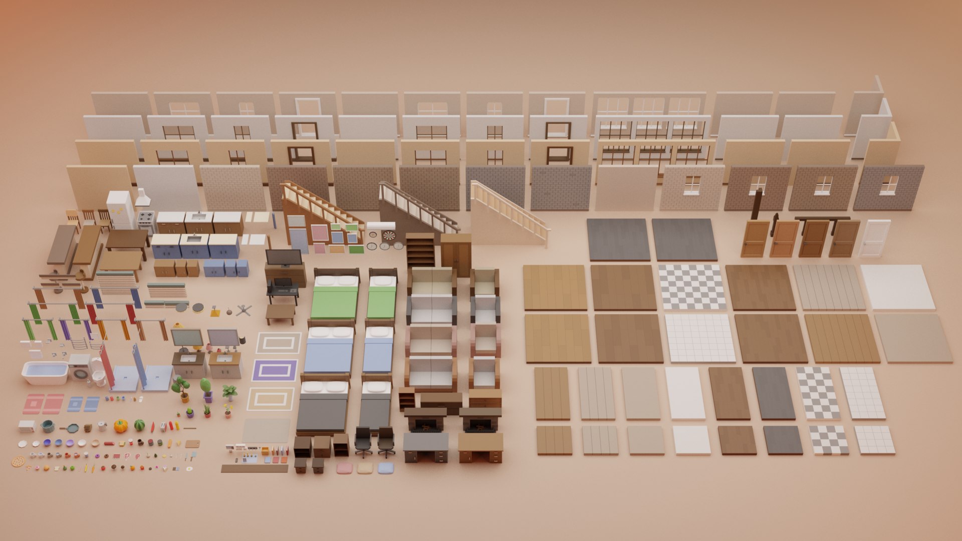 3D pack interior modular - TurboSquid 1547648